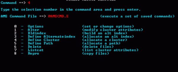 VSAM - Lệnh - Dongthoigian.net